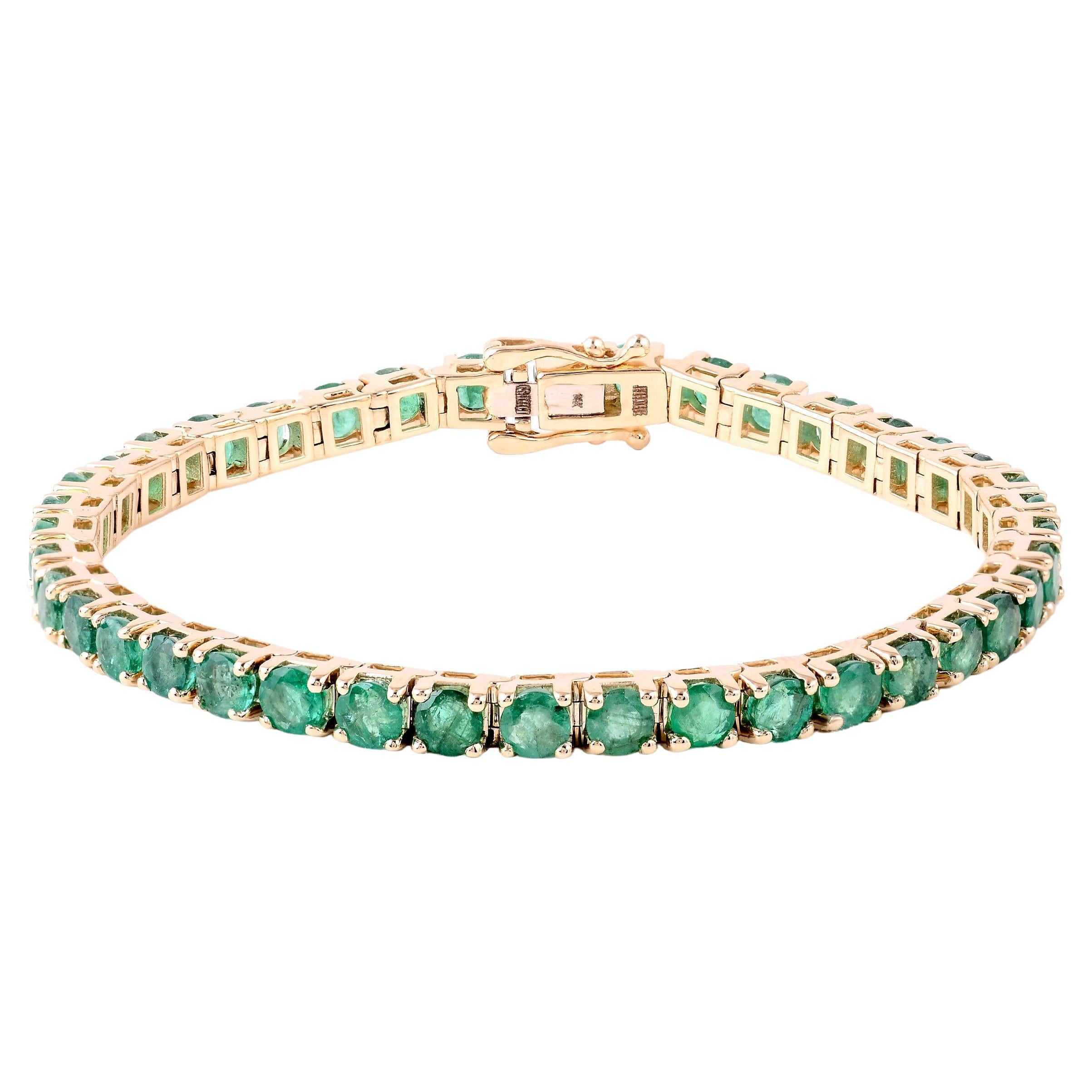 "Enchanting Forest Ferns Emerald Bracelet - A Tribute to Nature's ...