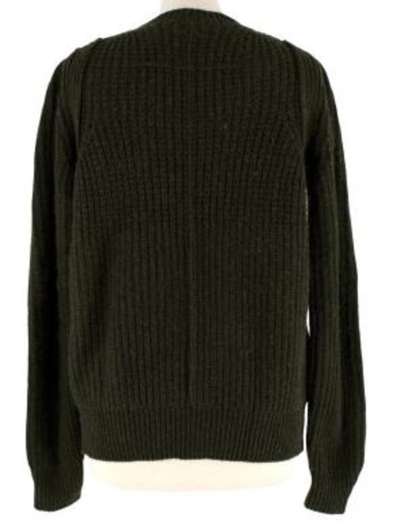 Forest Green Chunky Knit Sweater For Sale at 1stDibs