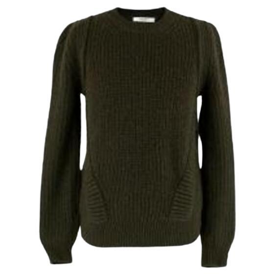 Forest Green Chunky Knit Sweater For Sale at 1stDibs
