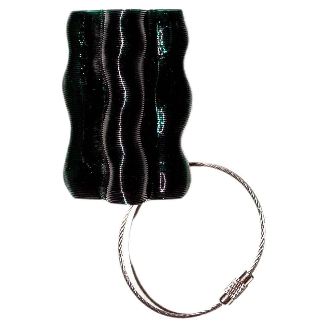 Forest Green Magma Keyring by Mana, Recycled Plastic, Post-Modern For ...