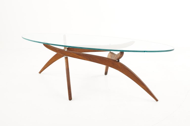 Forest Wilson Mid Century Oval Coffee Table at 1stDibs