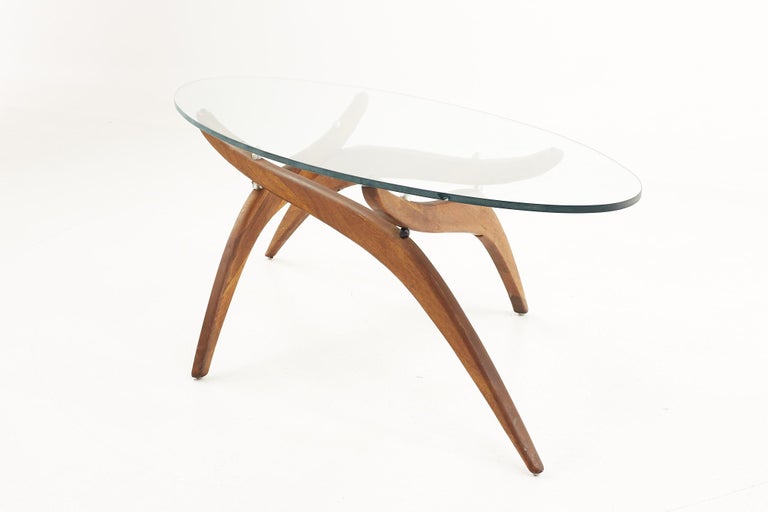 Forest Wilson Mid Century Oval Coffee Table at 1stDibs