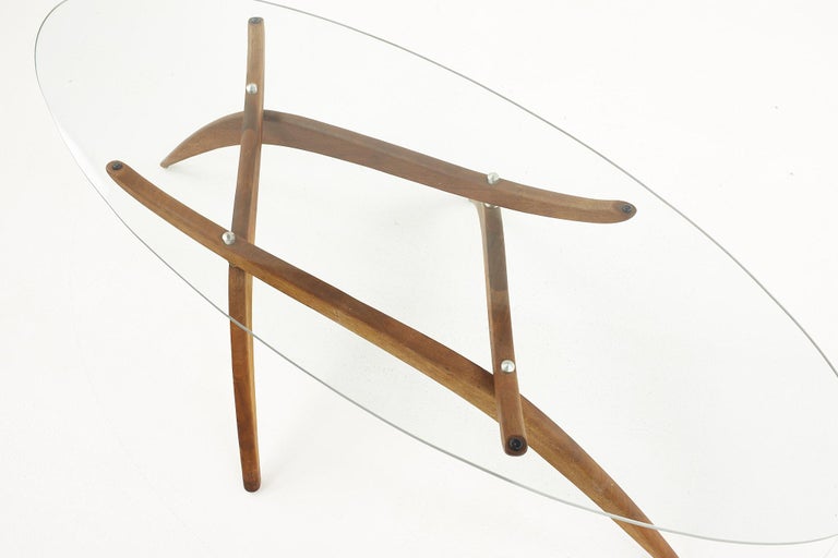 Forest Wilson Mid Century Oval Coffee Table at 1stDibs
