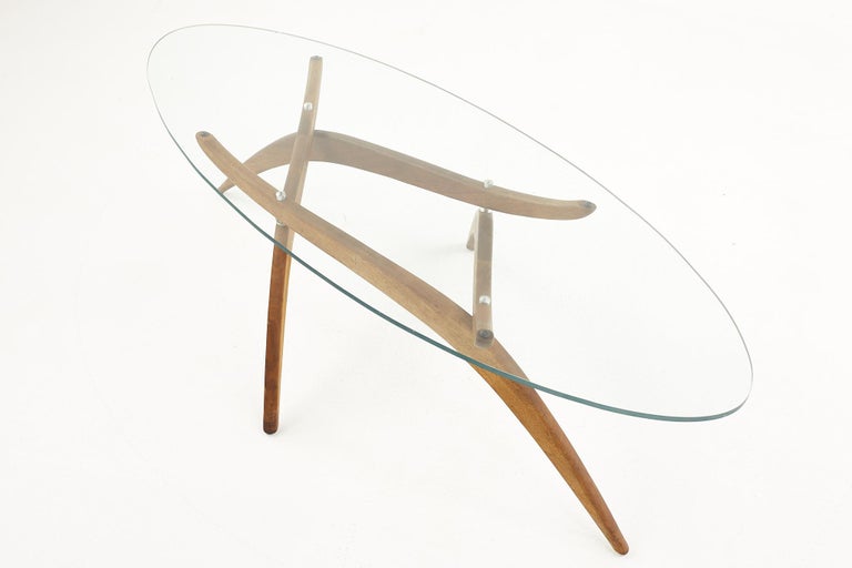 Forest Wilson Mid Century Oval Coffee Table at 1stDibs
