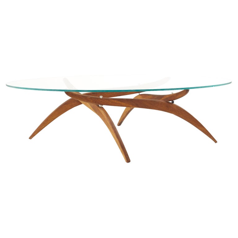 Forest Wilson Mid Century Oval Coffee Table at 1stDibs