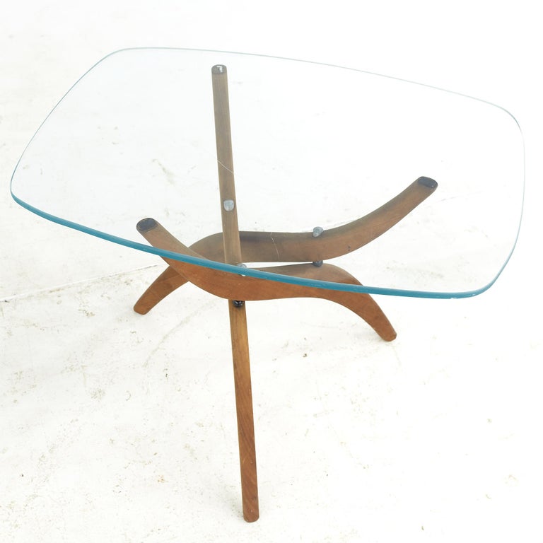 Forest Wilson Mid Century Walnut Side Tables - Pair For Sale at 1stDibs
