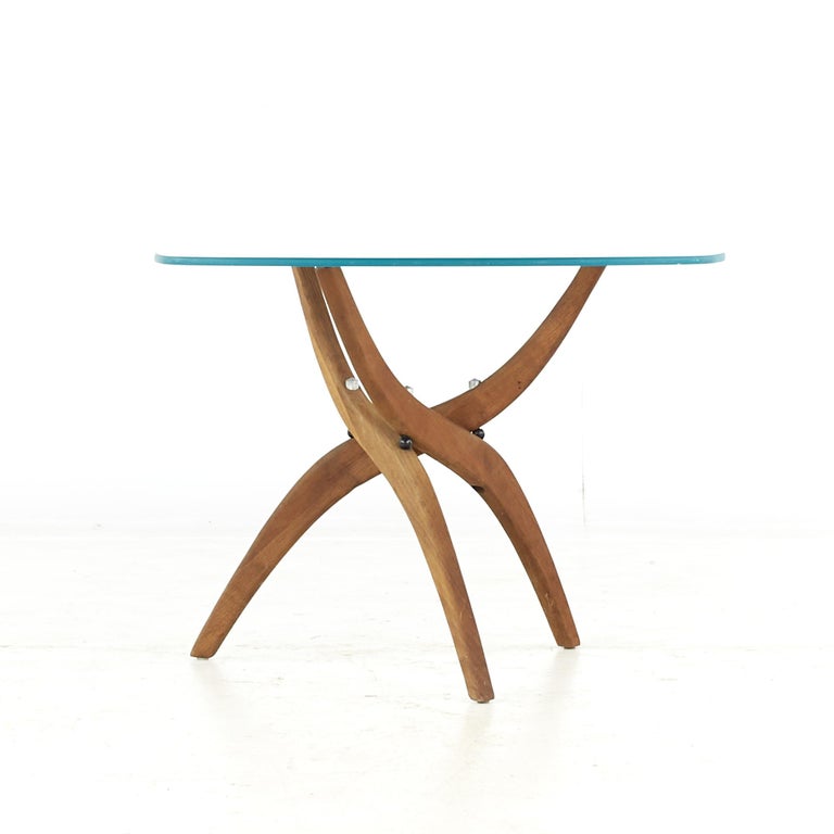 Forest Wilson Mid Century Walnut Side Tables - Pair For Sale at 1stDibs