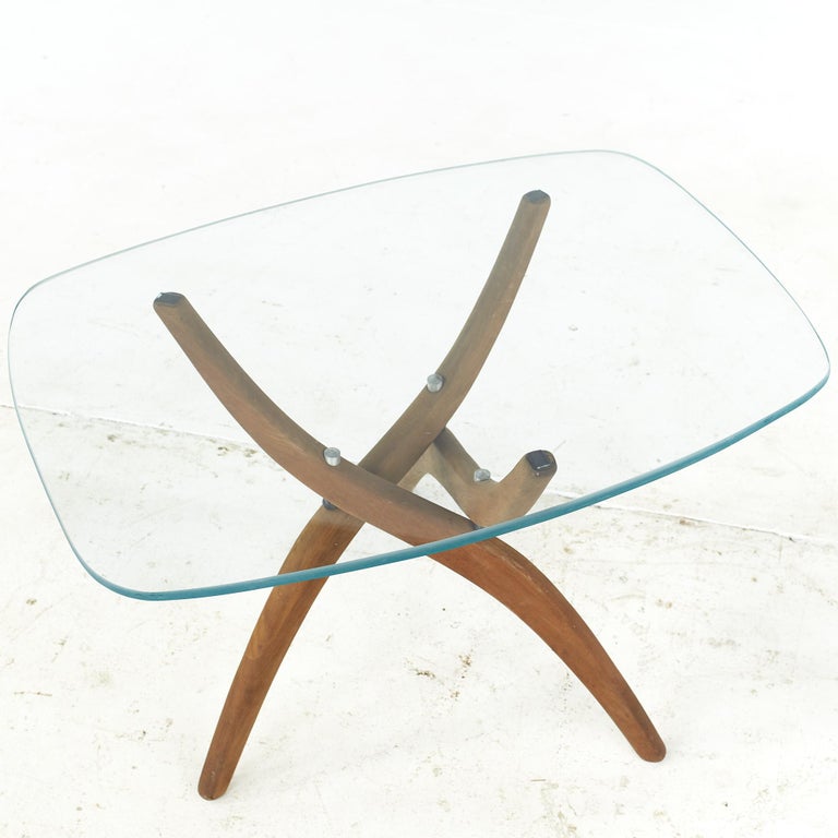 Forest Wilson Mid Century Walnut Side Tables - Pair For Sale at 1stDibs