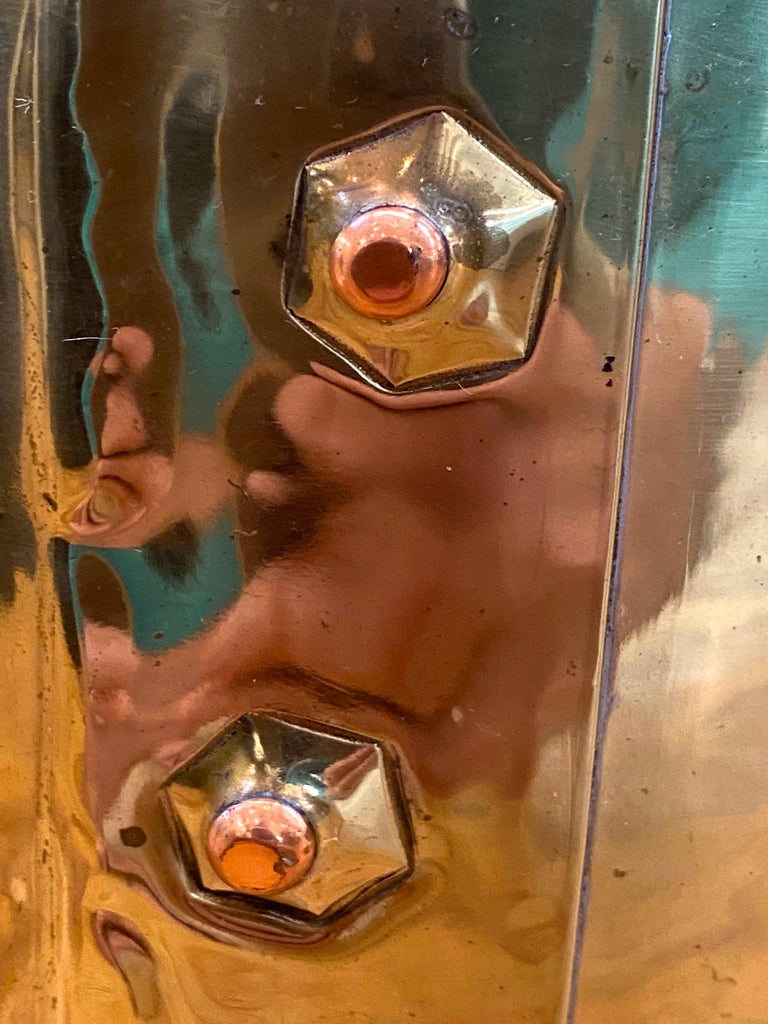 Forged British Fire Log Holder / Bucket with Lion Door Knocker Style ...