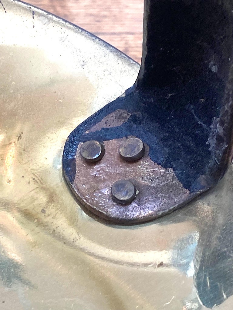 Forged British Fire Log Holder / Bucket with Lion Door Knocker Style ...