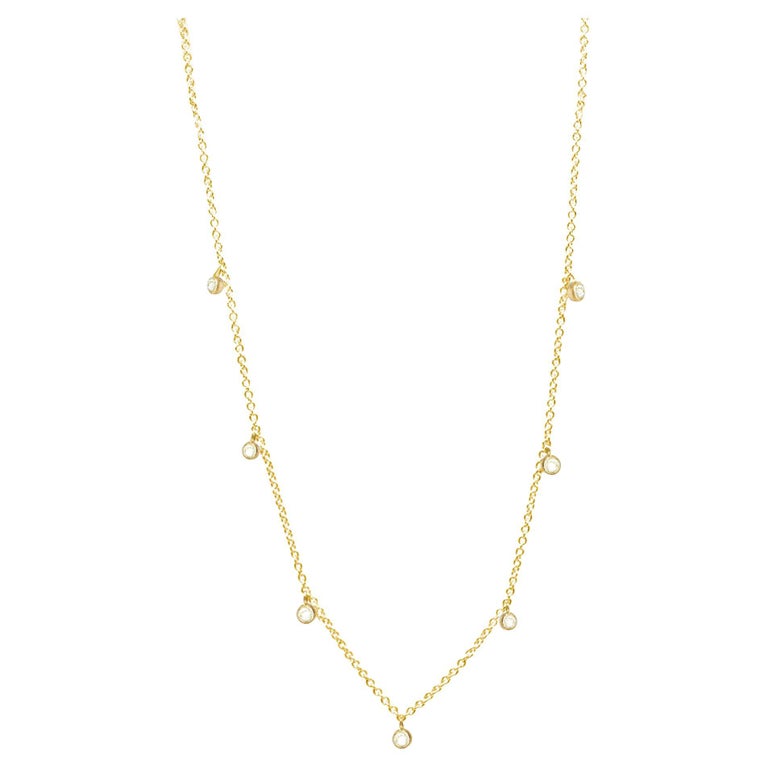 Forged Natural Diamond Gold 18k Necklace For Sale at 1stDibs