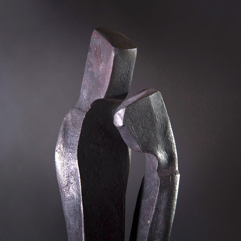 Forged Sculpture 'Encounter', Family Series by German Blacksmith H ...
