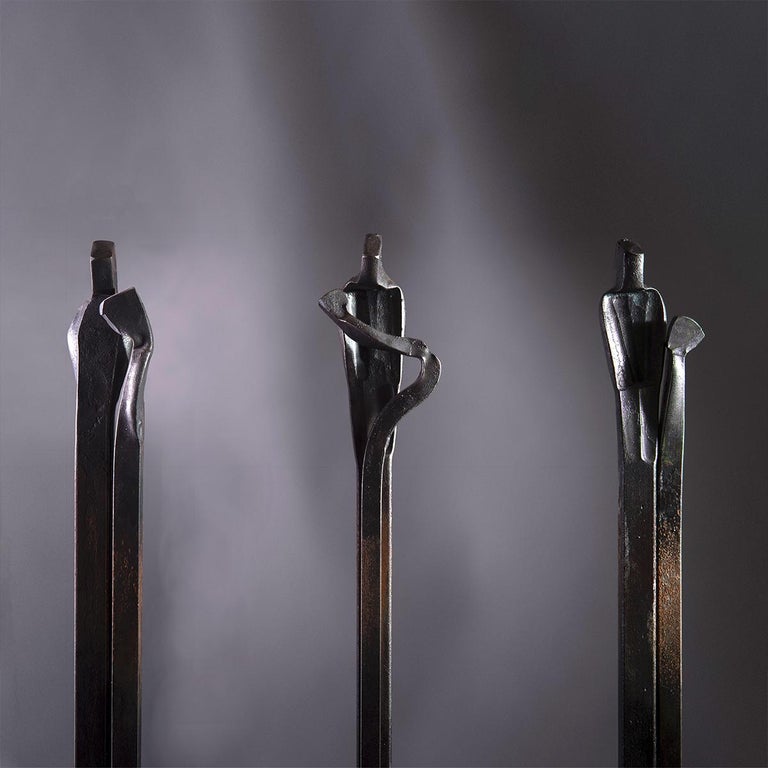 Forged Sculpture 'Encounter', Family Series by German Blacksmith H ...