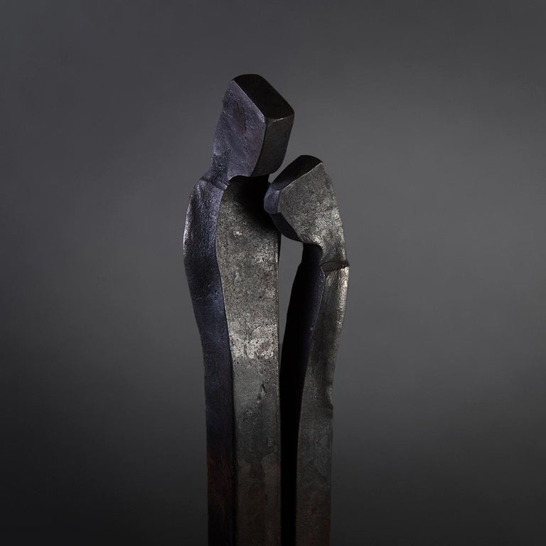 Forged Sculpture 'Encounter', Family Series by German Blacksmith H ...