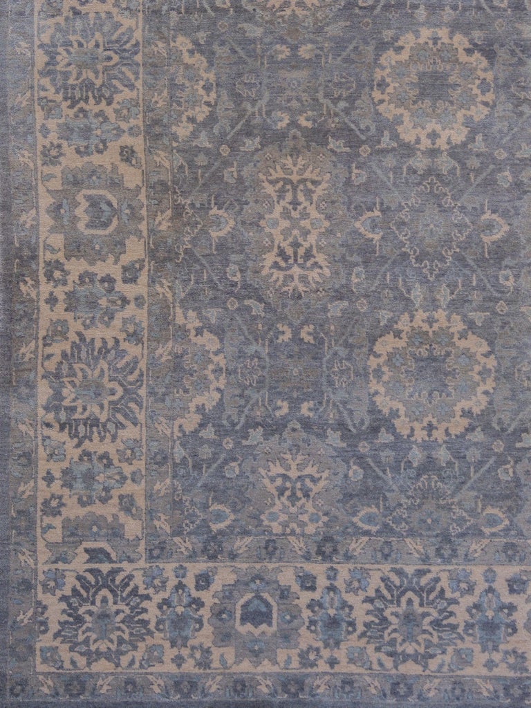 Formal and Transitional Grey Hand-Knotted Persian Carpet For Sale at ...