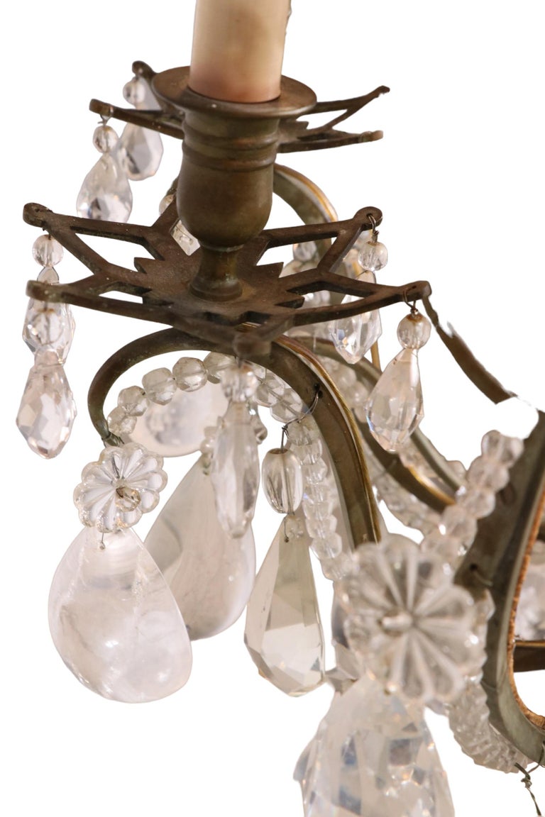 Formal Chandelier with Rock Crystal Drops by Charles J. Winston For ...