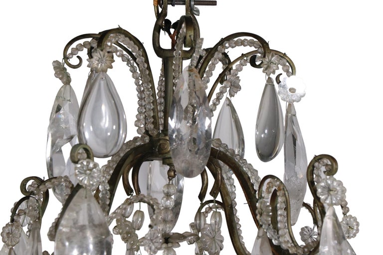 Formal Chandelier with Rock Crystal Drops by Charles J. Winston For ...