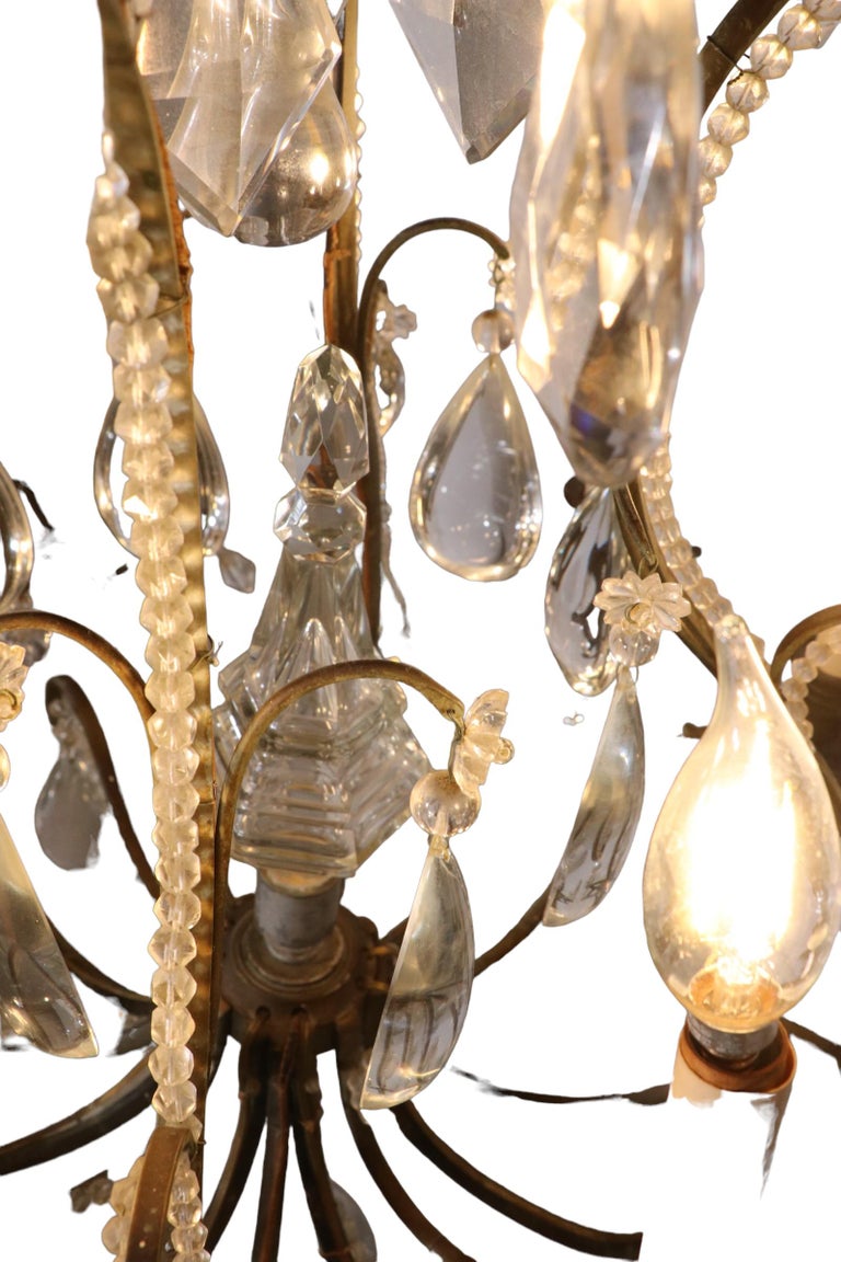 Formal Chandelier with Rock Crystal Drops by Charles J. Winston For ...