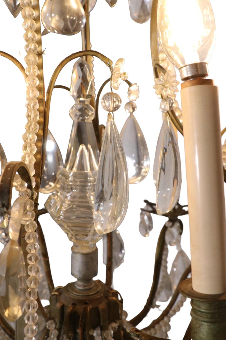 Formal Chandelier with Rock Crystal Drops by Charles J. Winston For ...