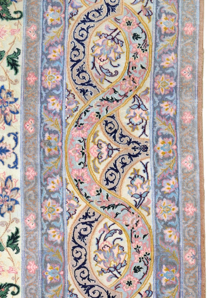 Formal and Fabulous Wool and Silk Persian Isfahan Carpet, Purple and ...