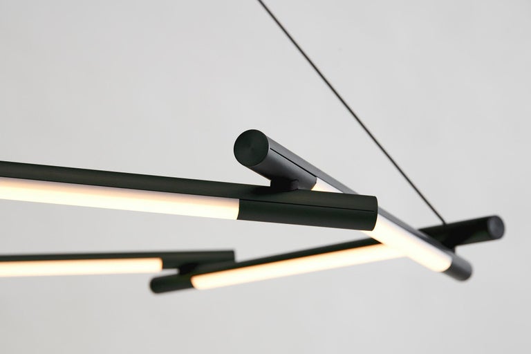Formation Chandelier, LED Modern Light, Brushed Deep Sea Anodized For ...
