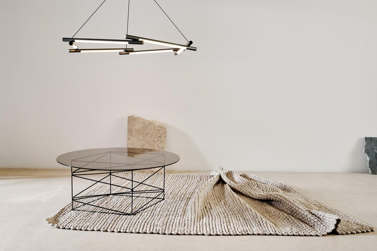 Formation Chandelier, LED Modern Light, Brushed Deep Sea Anodized For ...