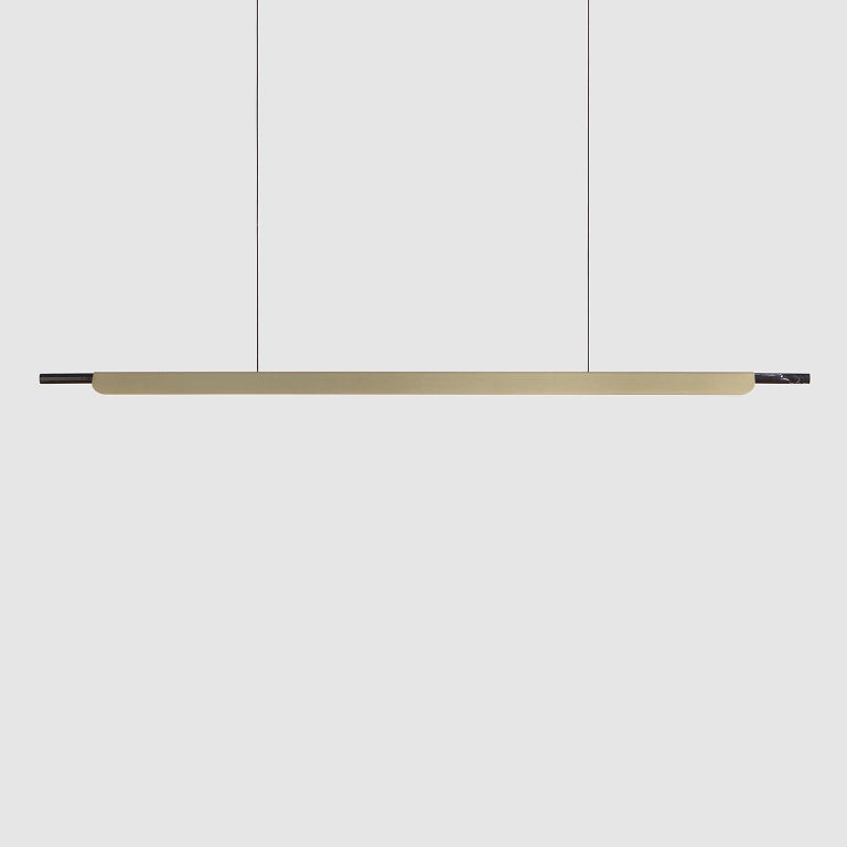 Formation Linear Pendant LED Aluminium Marble Fixture, Brushed Silver ...