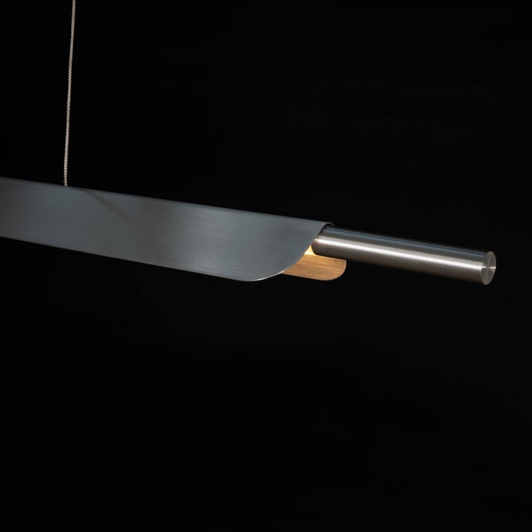 Formation Linear Pendant LED Raw Brushed Aluminium Metal For Sale at ...
