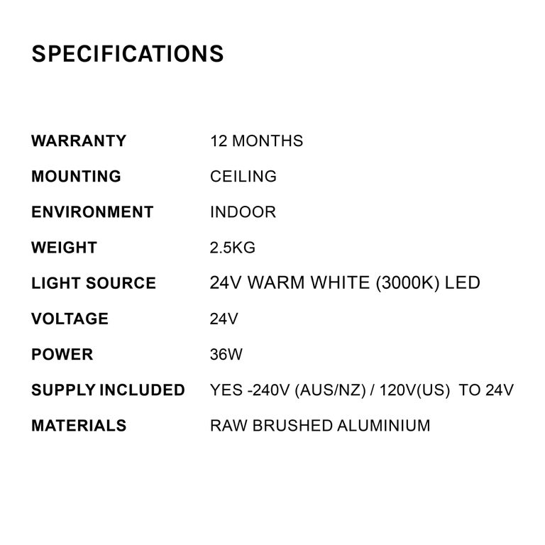 Formation Linear Pendant LED Raw Brushed Aluminium Metal For Sale at ...