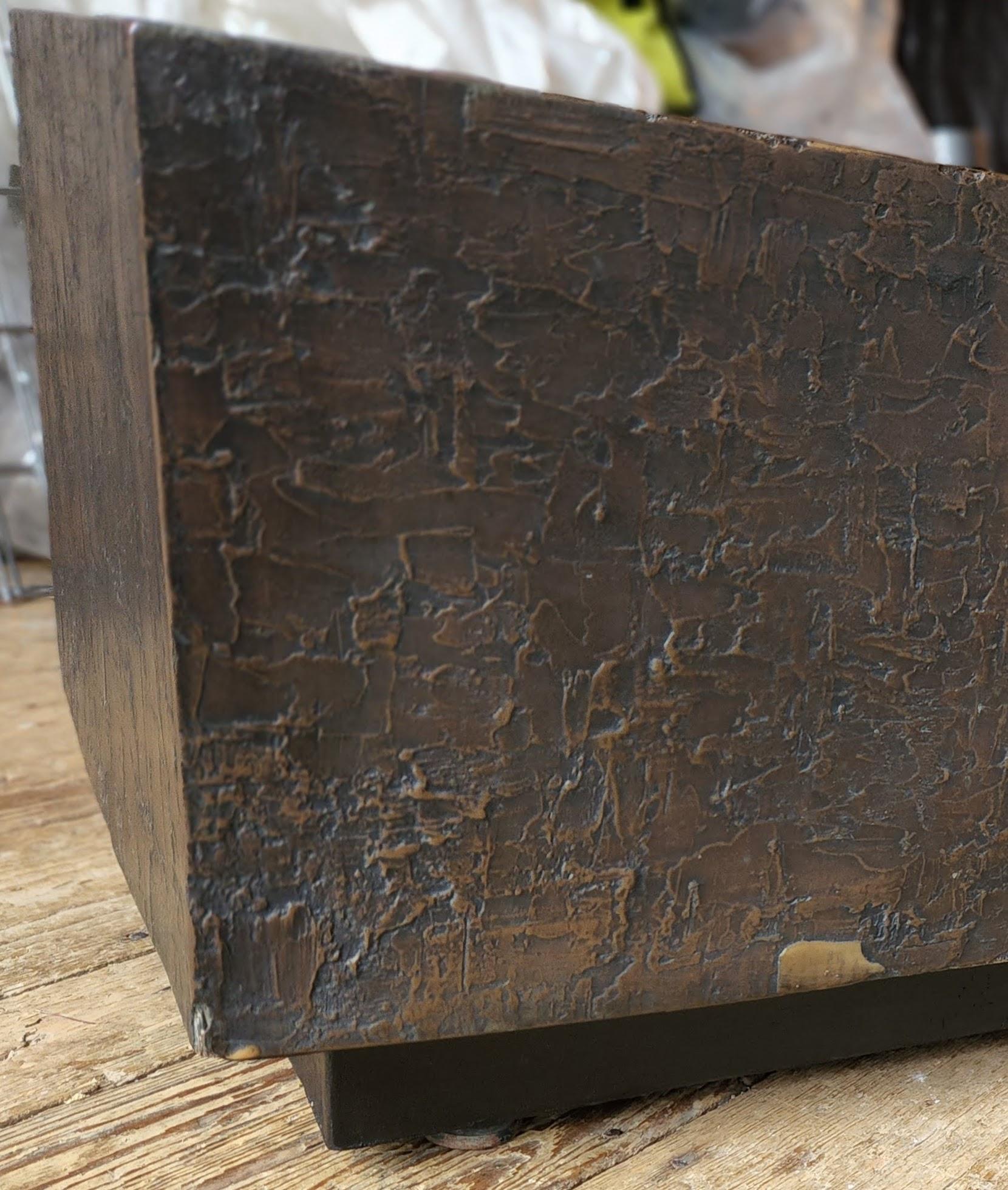 Forms and Surfaces Cast Bronze Sheathed Bench, California, 1960s-1970s ...