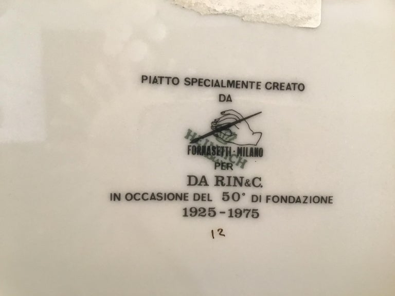 Fornasetti Milano Plate Porcelain 1960 Italy at 1stDibs | fornasetti ...