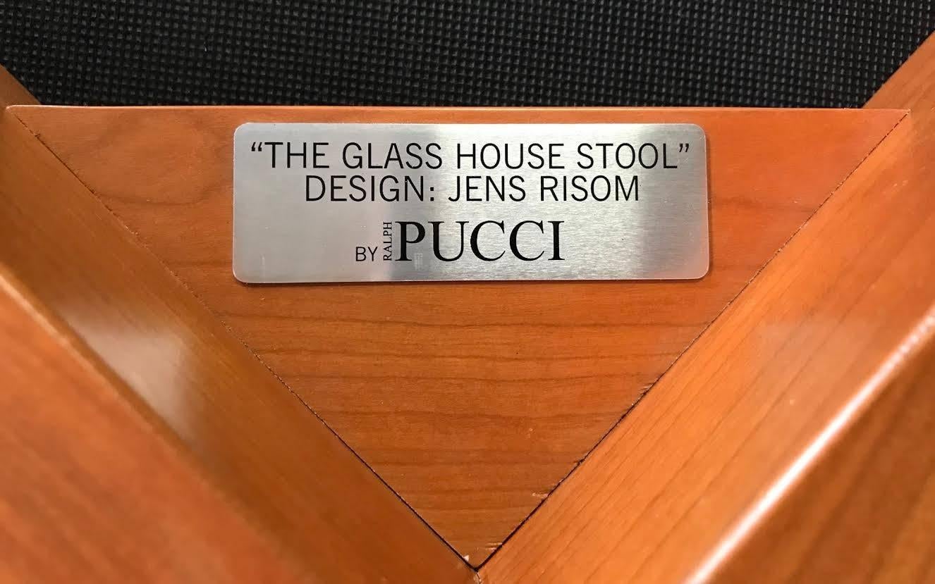 Jens Risom for Ralph Pucci Glasshouse Stools in Zebra Hide, Set of Four ...