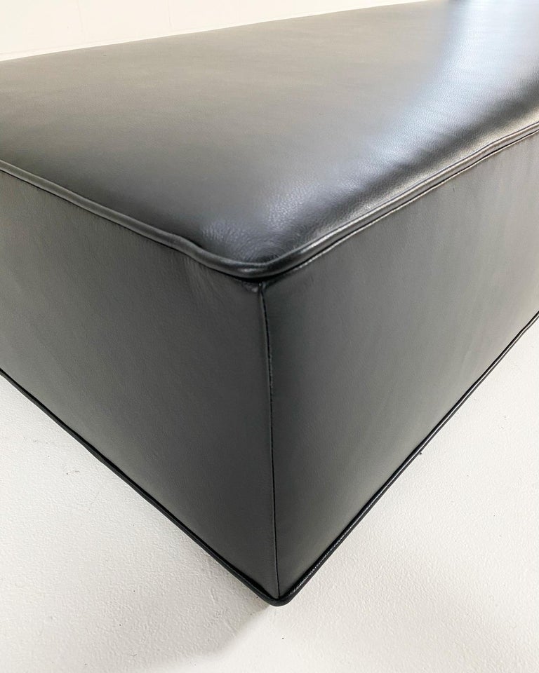 Forsyth Large Ottoman in Black Leather For Sale at 1stDibs | large ...