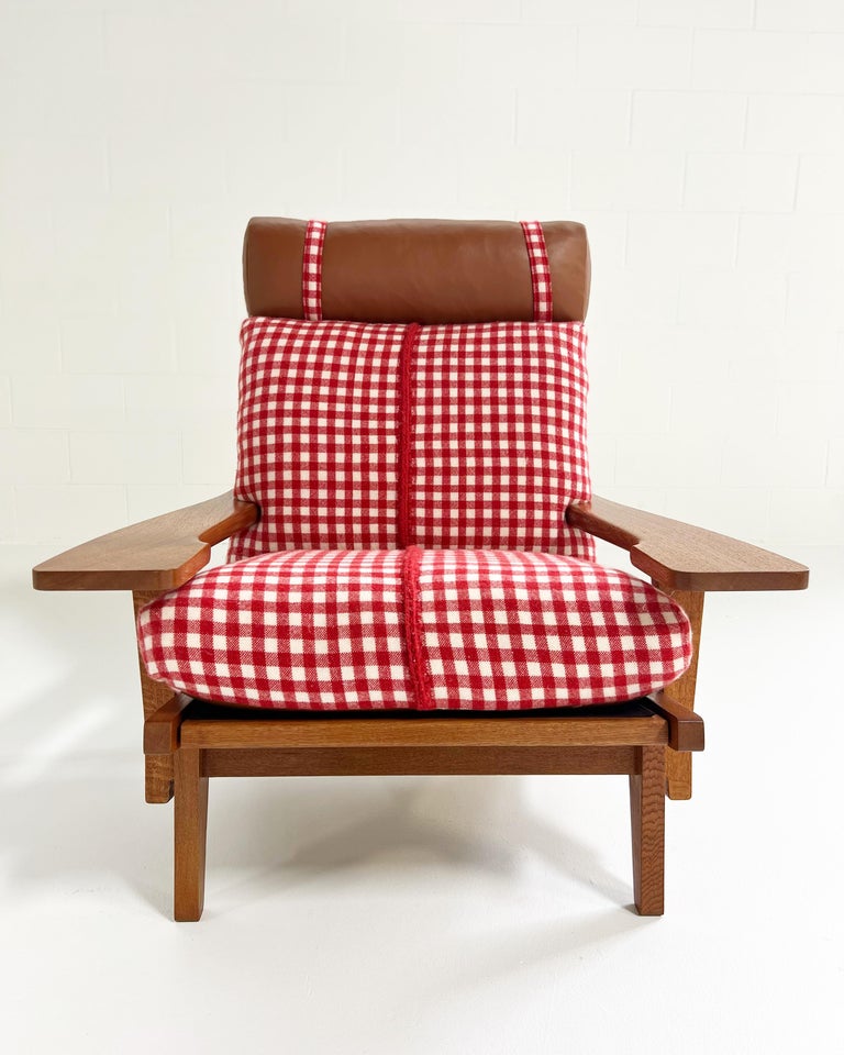 Forsyth Vintage GE 375 Paddle Chair and Ottoman with Custom Cashmere ...