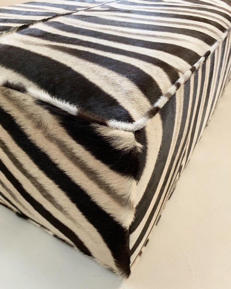 Forsyth Zebra Hide Ottoman at 1stDibs