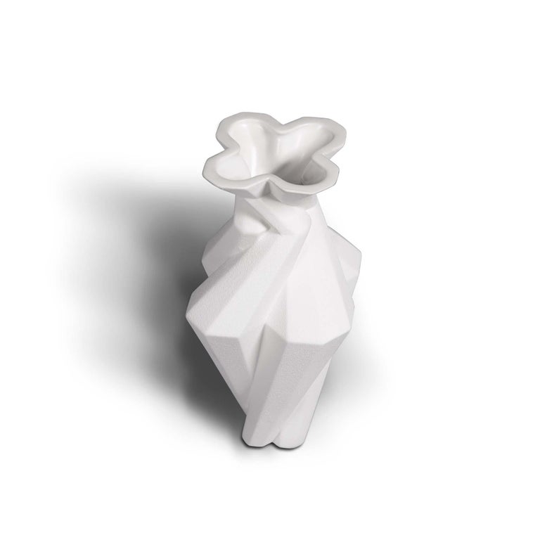 Fortress Spire Vase White Ceramic Geometric Contemporary, Lara Bohinc ...