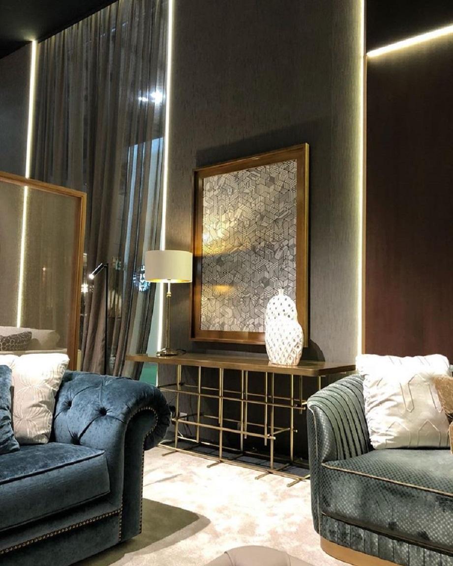 Fortune II, Contemporary Console Table Lacquered in Gold For Sale at ...