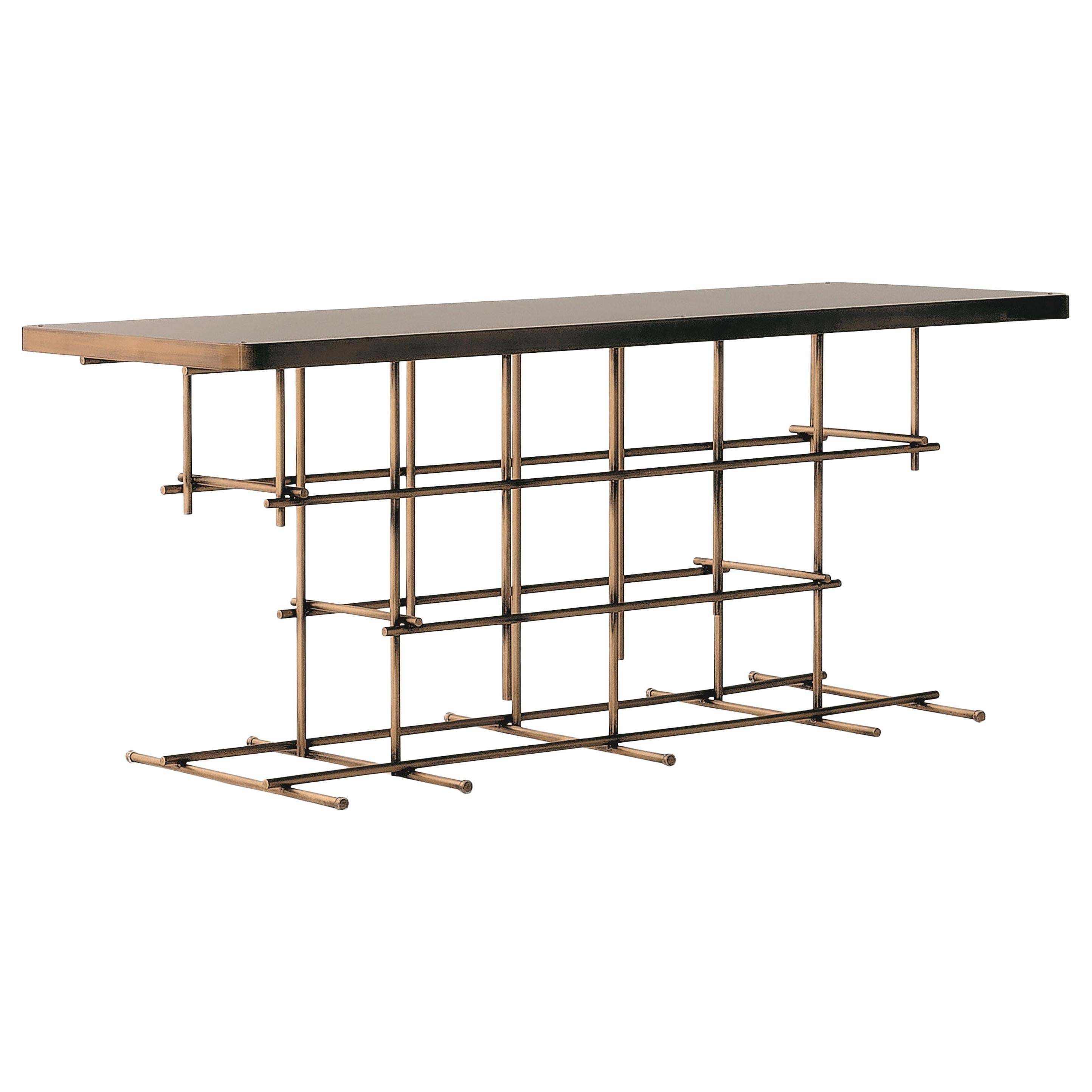 Fortune II, Contemporary Console Table Lacquered in Gold For Sale at ...