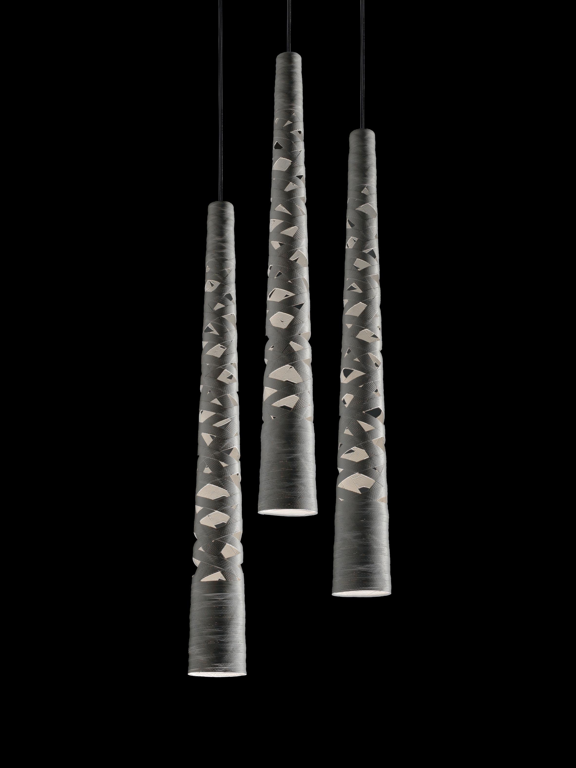 Foscarini Tress Stilo Suspension Lamp in Black by Marc Sadler For Sale ...