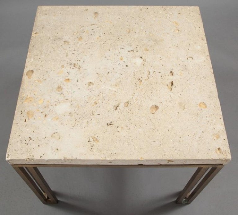 Fossilated Limestone Top and Bronze Table at 1stDibs