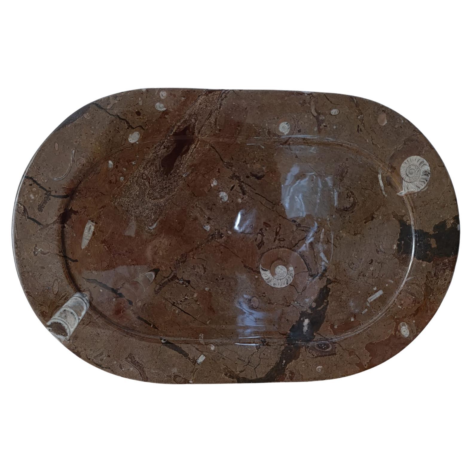 Fossilized Amonite platter For Sale at 1stDibs