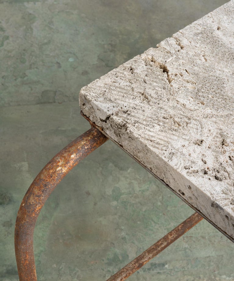 Fossilized Stone Top Green House Cart, America, 20th Century at 1stDibs