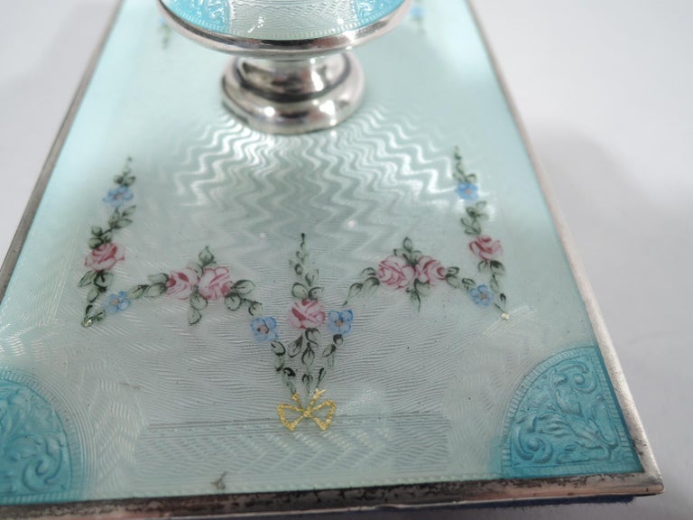 Foster and Bailey Edwardian Regency Sterling Silver and Enamel Ink ...