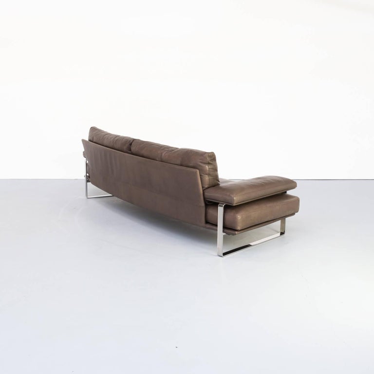 Foster and Partners ‘Still Sdc250’ Large Curved Sofa in Brown Leather ...