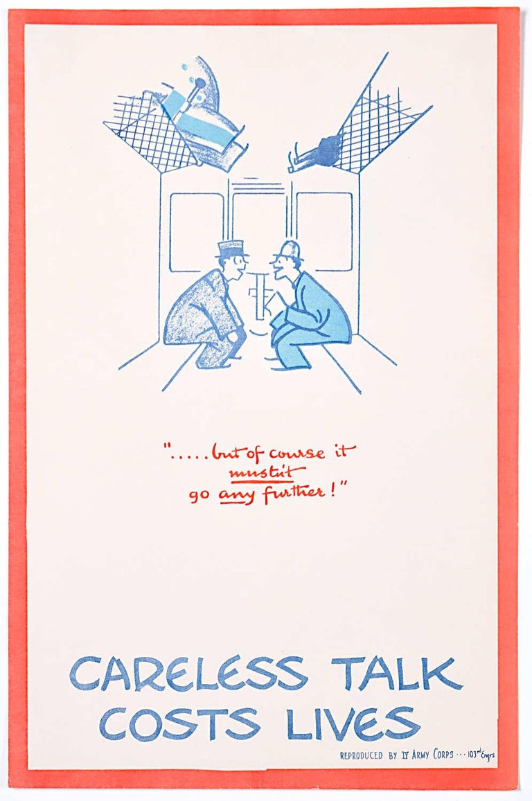 Fougasse (Cyril Kenneth Bird) - Careless Talk Costs Lives 'Fougasse' IV ...