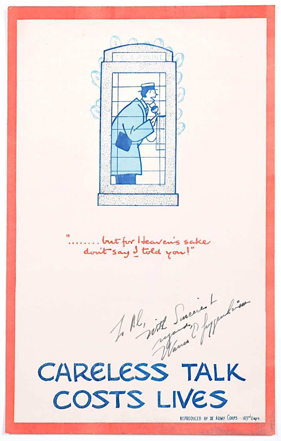 Fougasse (Cyril Kenneth Bird) - Careless Talk Costs Lives 'Fougasse' IV ...