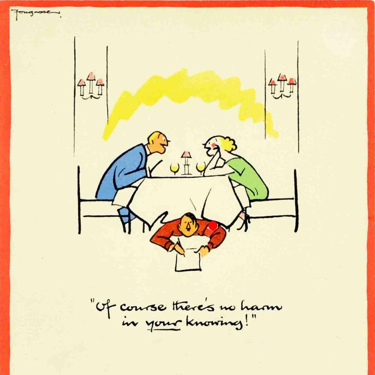 Fougasse (Cyril Kenneth Bird) - Original Vintage WWII Poster Careless ...