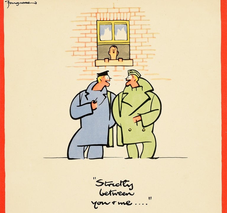 Fougasse (Cyril Kenneth Bird) - Original Vintage WWII Poster Strictly ...