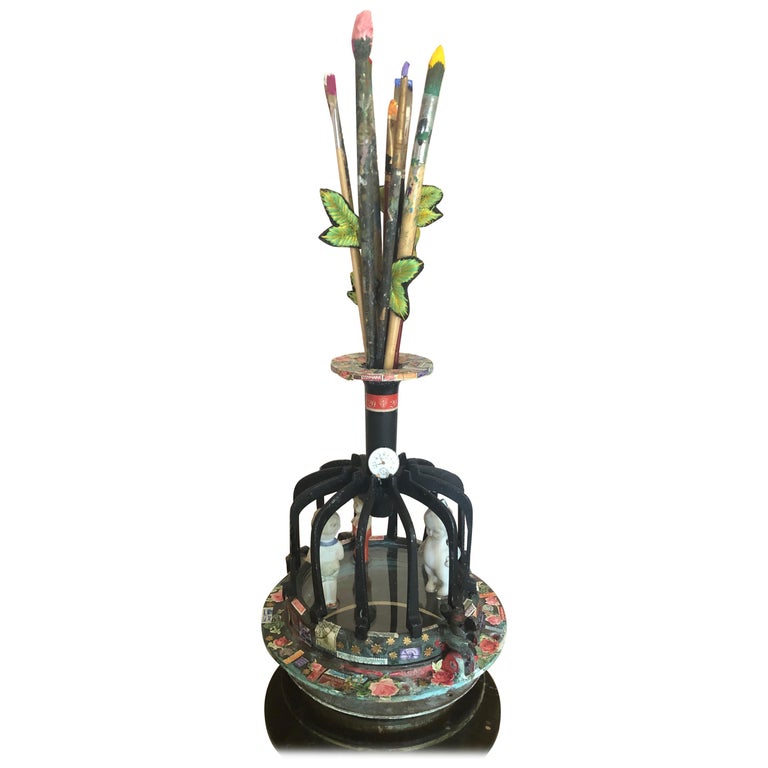 Found Object Table Top Sculpture Titled Pandemic For Sale at 1stDibs