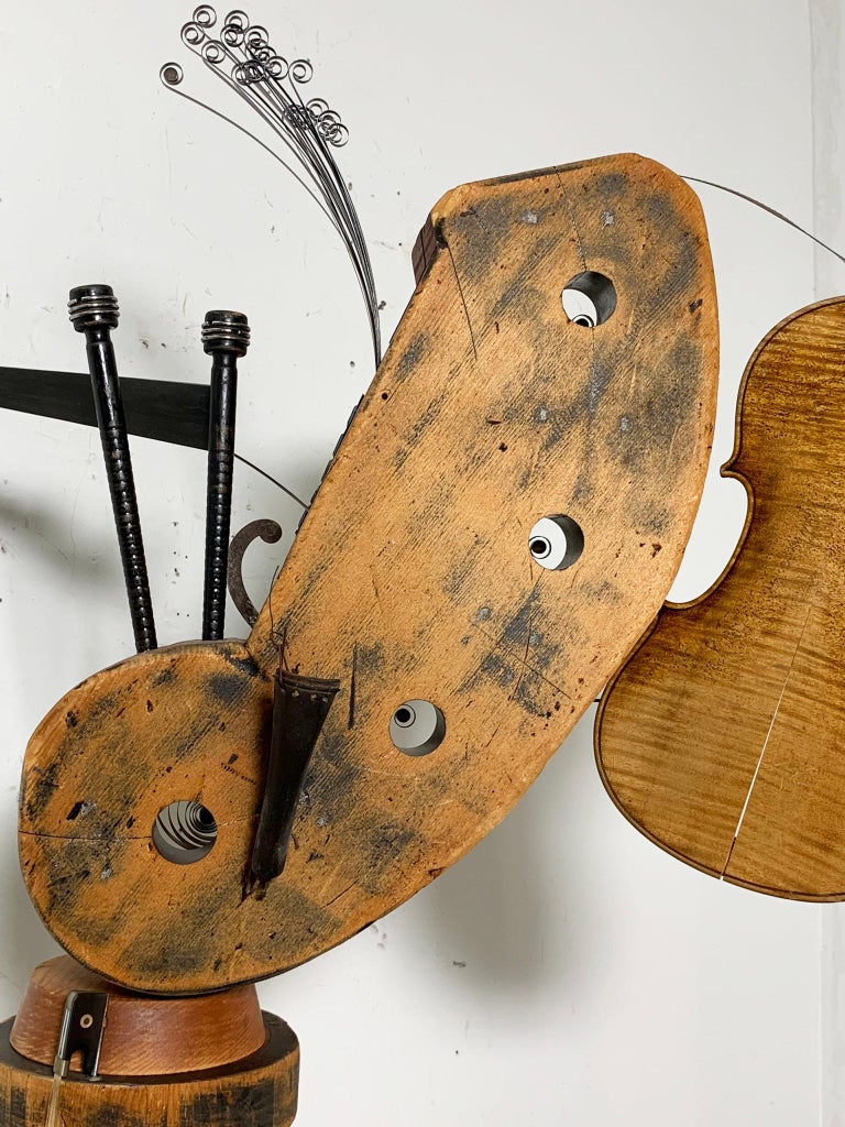 Found Objects Assemblage Floor Sculpture by Mayer Spivack D. 1986 For Sale at 1stDibs